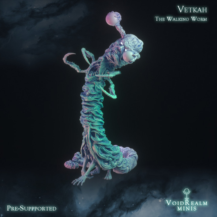 3D Printable Vetkah: The Walking Worm by VoidRealm Minis