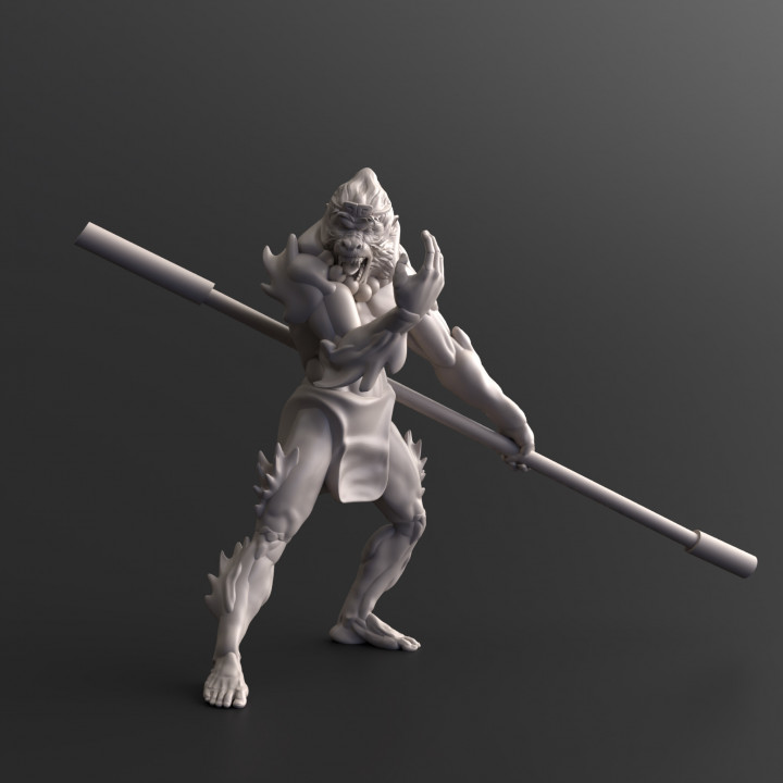 3D Printable Monkeyfolk Fantasy Bundle, 5 minis - PRE-SUPPORTED by ...
