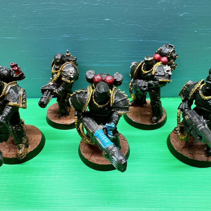 3D Print of Frontline Squad Heavy Weapons – Space Knights by MM-Jay