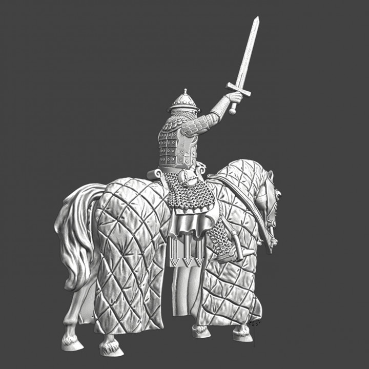 3D Printable Medieval mounted Russian Lord by Northern Crusades Miniatures