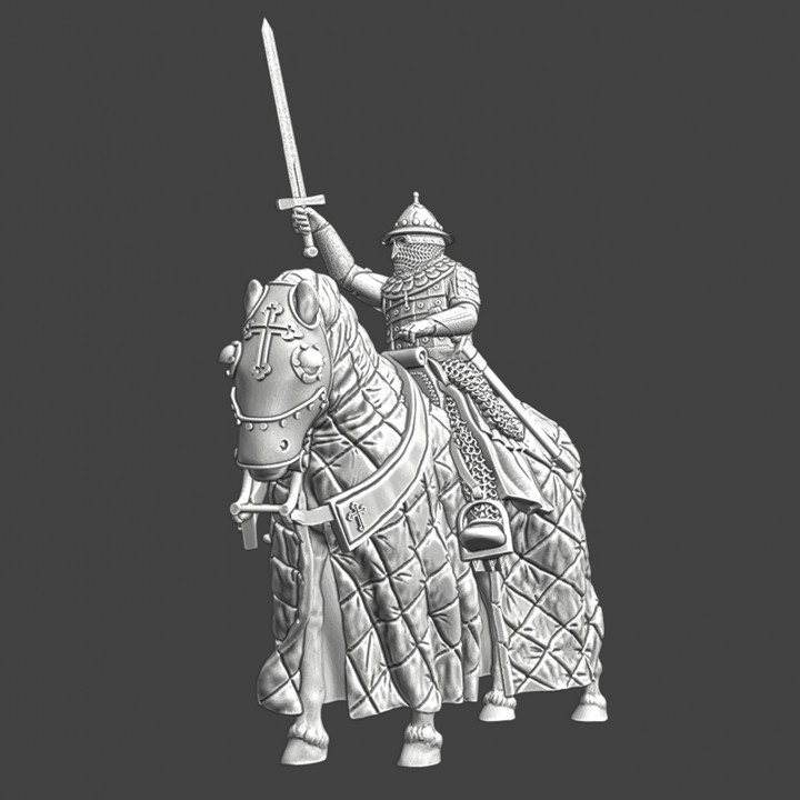 3D Printable Medieval mounted Russian Lord by Northern Crusades Miniatures