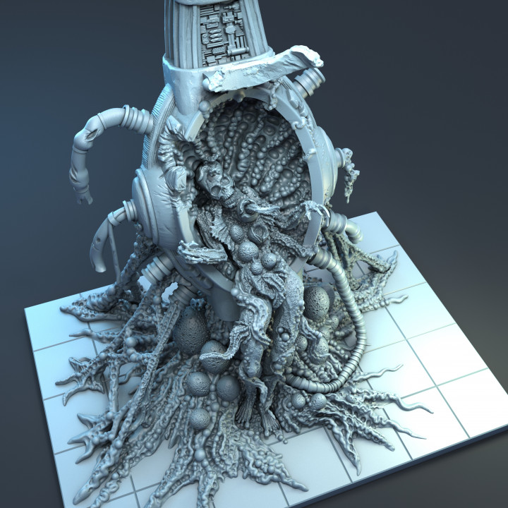 3D Printable Infected hibernation pod by Claydemon Miniatures