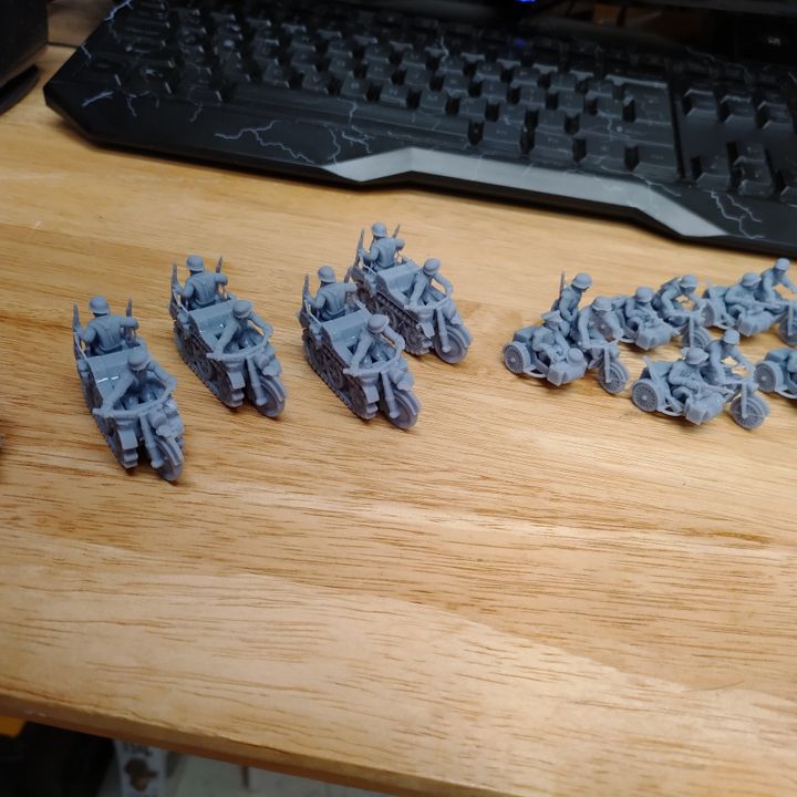 3D Print of Kettenkrad & goliath team - 28mm for wargame by bblatz