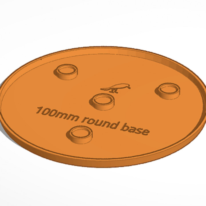 3D Printable 100mm round base (Magnetic) by Raven Miniatures