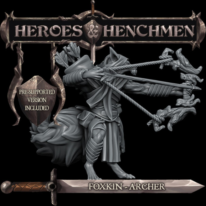 3D Printable Foxkin Archer by RocketPigGames