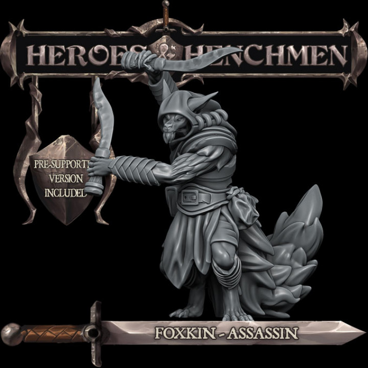 3D Printable Foxkin Assassin by RocketPigGames