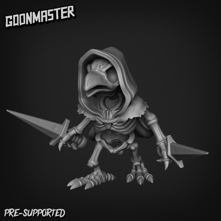 3D Printable Undead Crow Skeleton Daggers by Goon Master