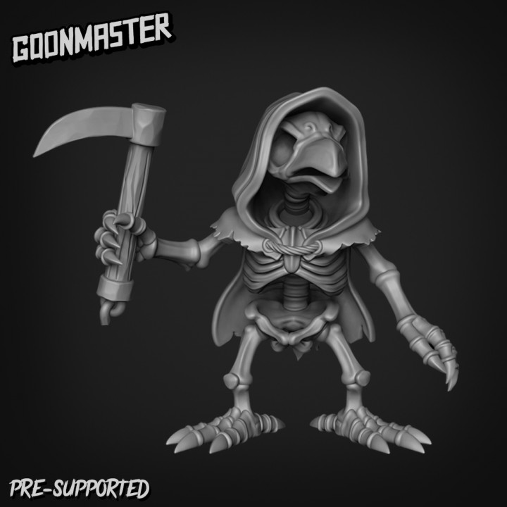 3D Printable Undead Crow Skeleton Sickle by Goon Master