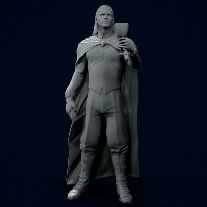 3D Printable 75mm Count Strahd by Jeremy Smith
