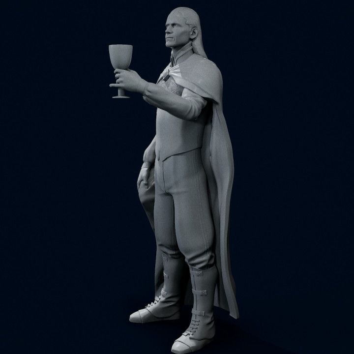 3D Printable 75mm Count Strahd by Jeremy Smith