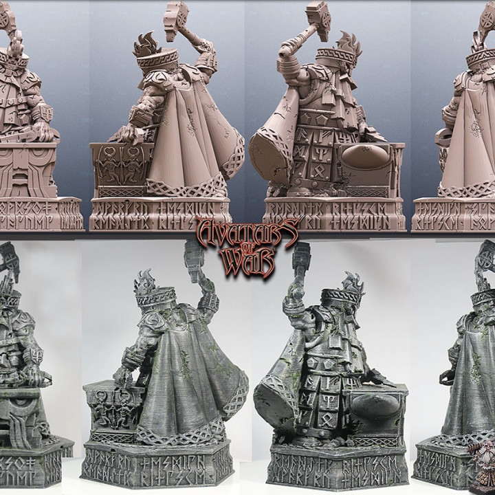 3D Printable Dwarf Runesmith statue by Avatars of War