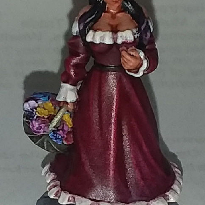 3D Print of Fiora (flower girl) - 32mm - DnD by Karithay