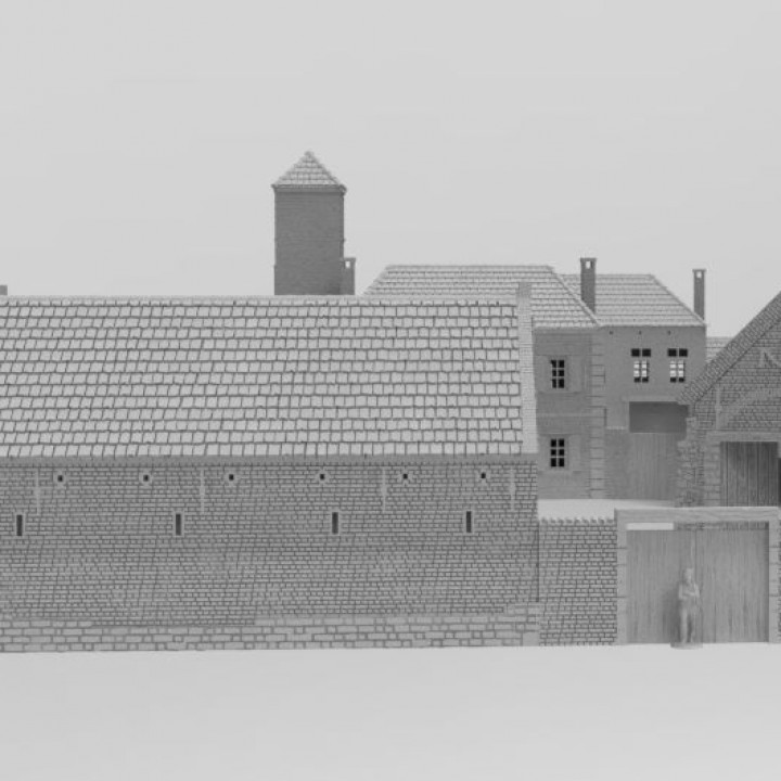 3D Printable Waterloo Chateau Hougoumont by Jens Najewitz