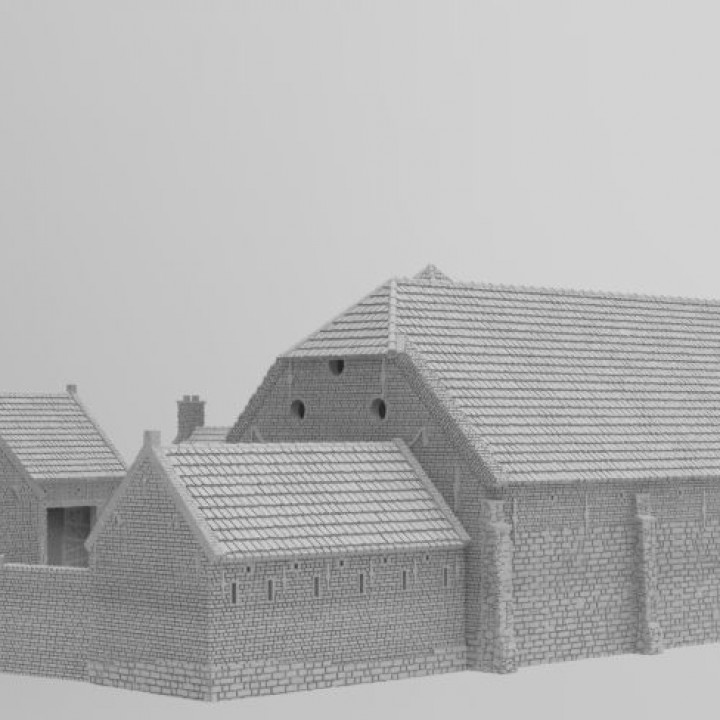 3D Printable Waterloo Chateau Hougoumont by Jens Najewitz