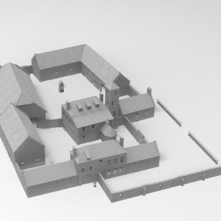 3D Printable Waterloo Chateau Hougoumont by Jens Najewitz