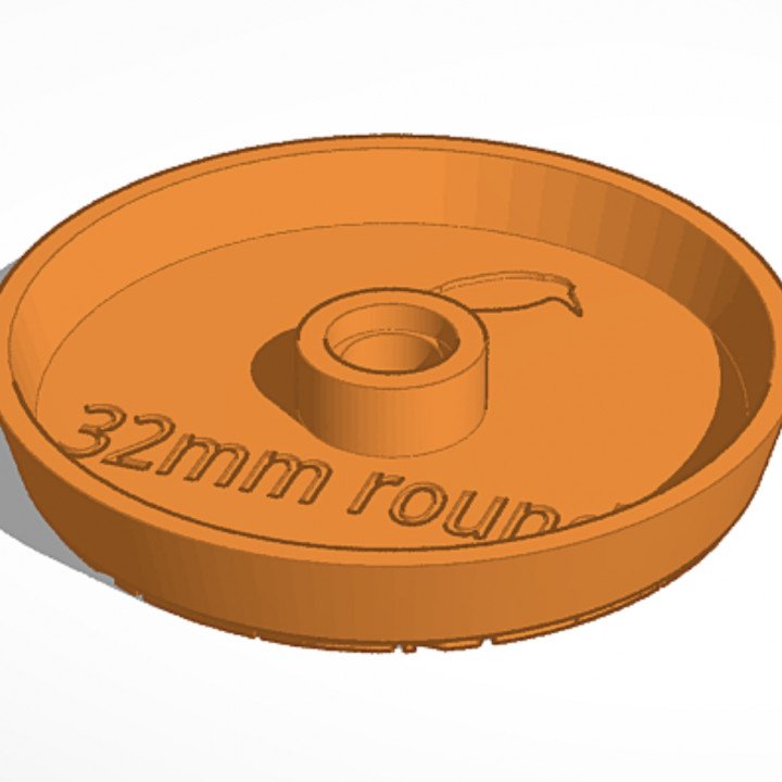 3D Printable 32mm round paved base (Flying & magnetic) by Raven Miniatures