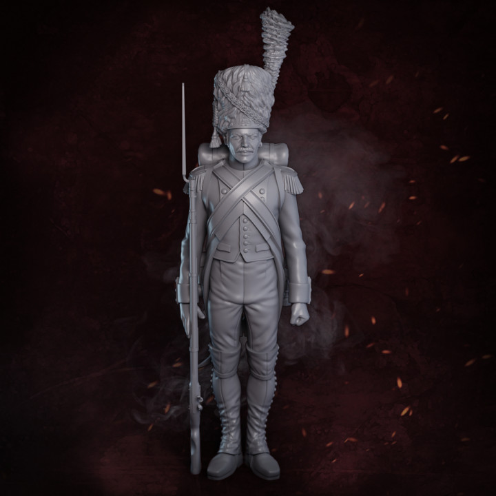 3D Printable French Imperial Guard Grenadier by Hellbender Museum