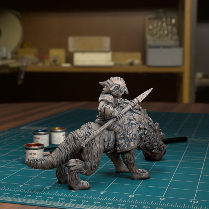 3D Printable Wolf Rider 01 [Pre-Supported] by TytanTroll Miniatures