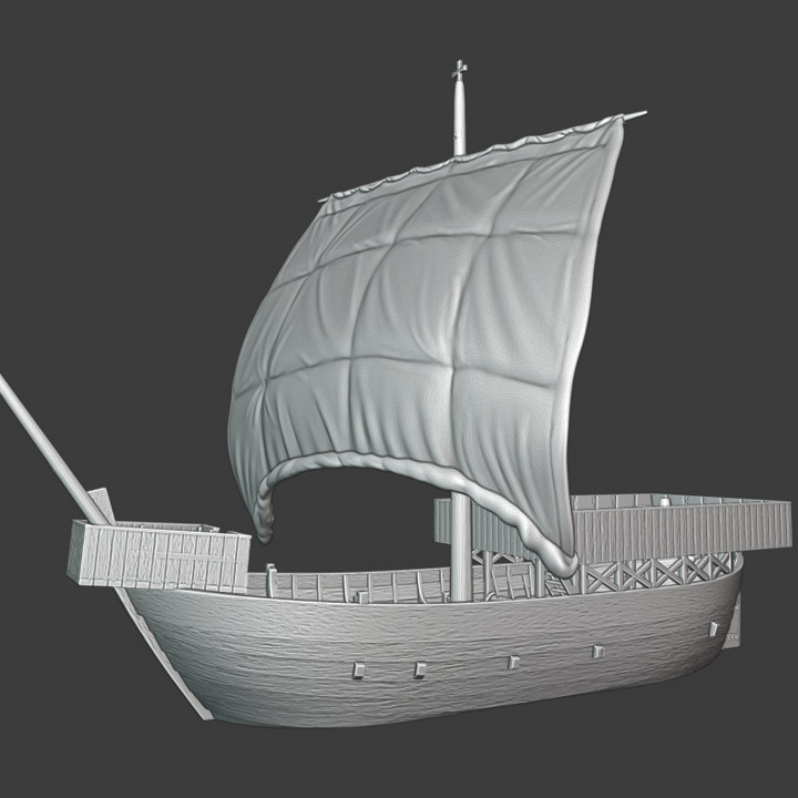 3D Printable Medieval Danish Trade-/Warship -14th century by Northern ...