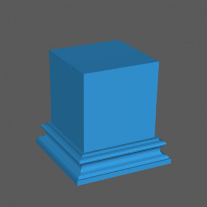 3D Printable Base 4 - Standard Square Base by Oliver Spaeth