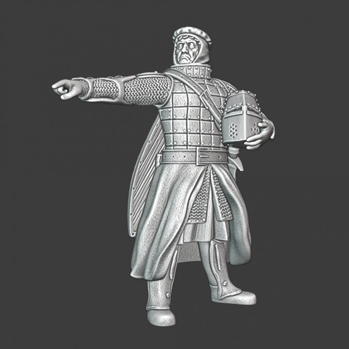 3D Printable Medieval crusader knight pointing by Northern Crusades ...