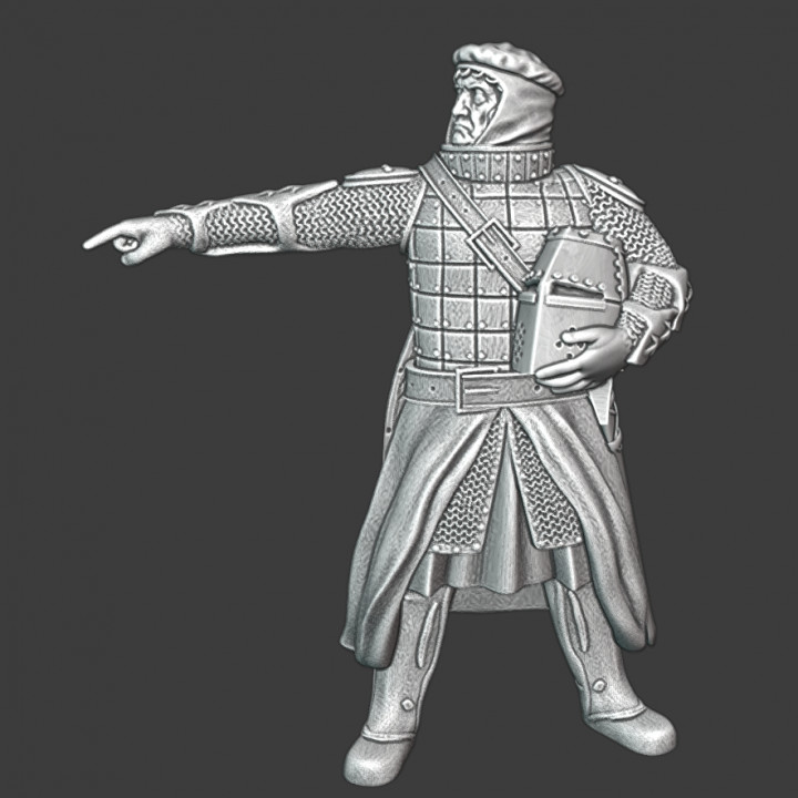 3D Printable Medieval crusader knight pointing by Northern Crusades ...
