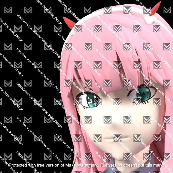 3D Printable Zero Two (casual dress)- Darling in the Franxx by Mandrake