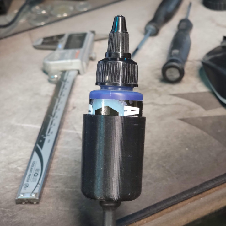 3D Printable Ferox Fabrication Hobby Paint Shaker 30mm Inside Diameter ...