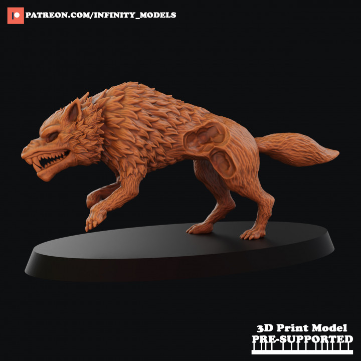 3D Printable Dire Wolves by InfinityModels