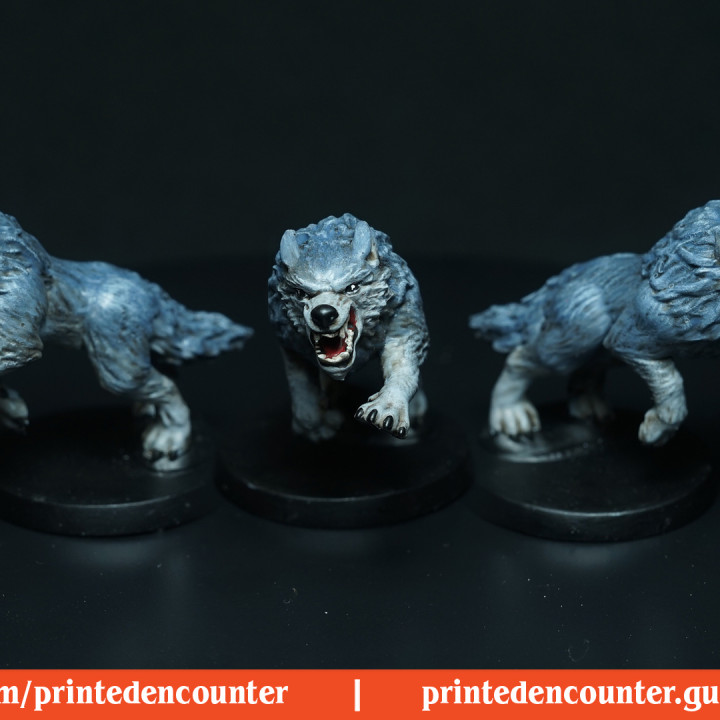 3D Printable Wolf Pounce by Printed Encounter