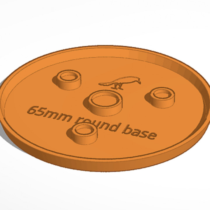 3D Printable Full Set Round Bases 25mm through to 170mm by Raven Miniatures