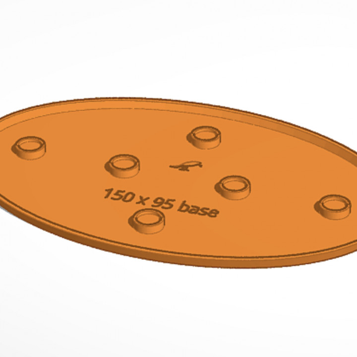 3D Printable Full Set of Oval and Oblong Bases by Raven Miniatures