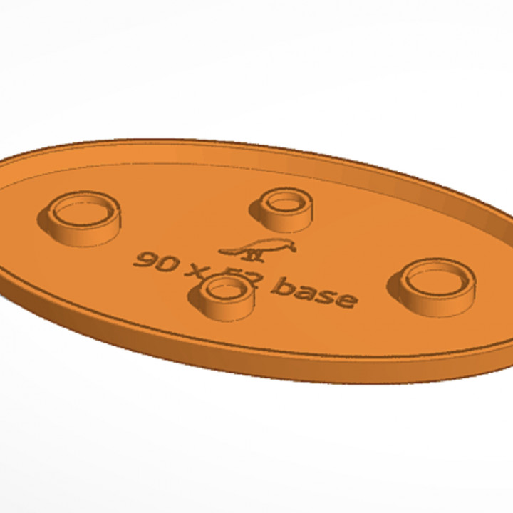 3D Printable Full Set of Oval and Oblong Bases by Raven Miniatures