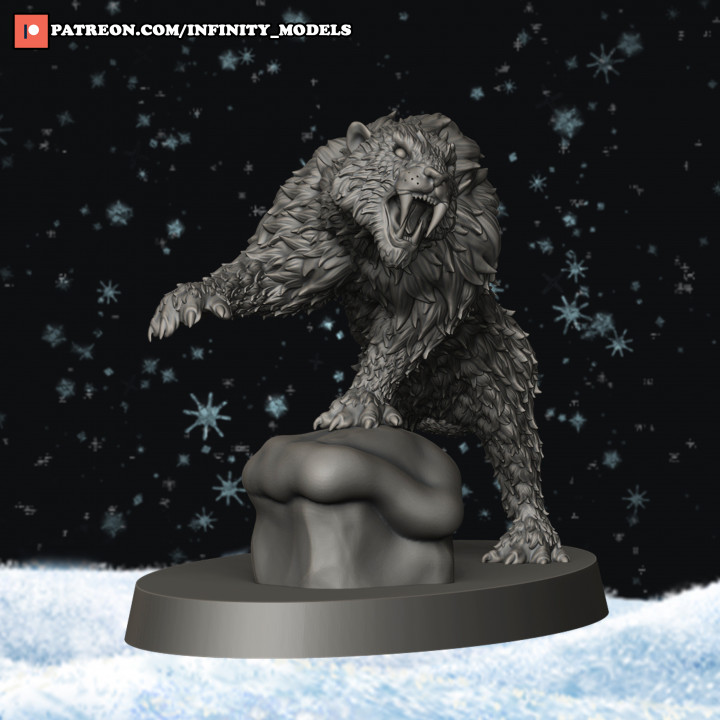 3D Printable Ice Leopard by InfinityModels