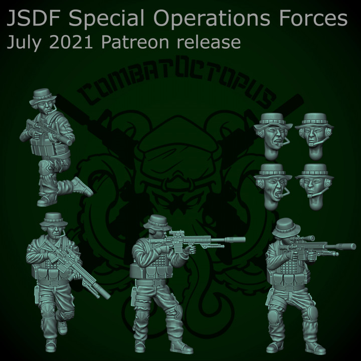 3D Printable Patreon pack 01 - July 2021 - JSDF SOF by CombatOctopus ...