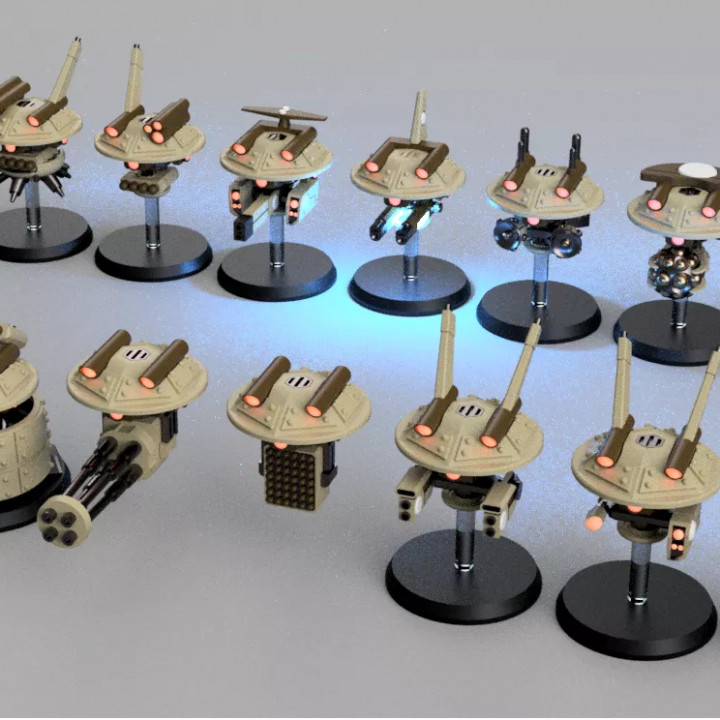 3D Printable Space Communist Human Auxiliaries - Drone Pack by DOWNTOWN3D