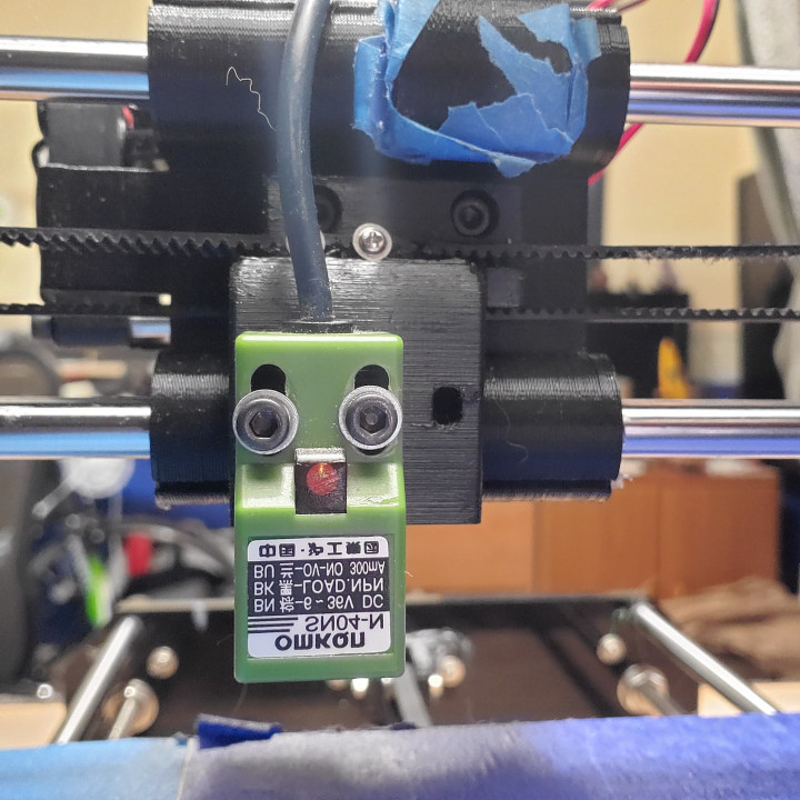 3D Printable zprob belt and induction sensor mount by Caleb