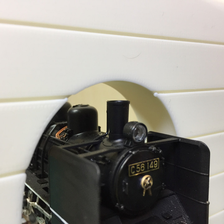 3D Printable HO-Gauge Tunnel Entrance Concrete Type by 041 gissha