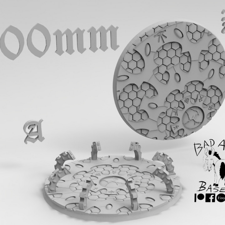 3D Printable Arcane Focus Base Bundle by Badassbases