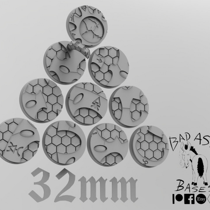 3D Printable Arcane Focus Base Bundle by Badassbases