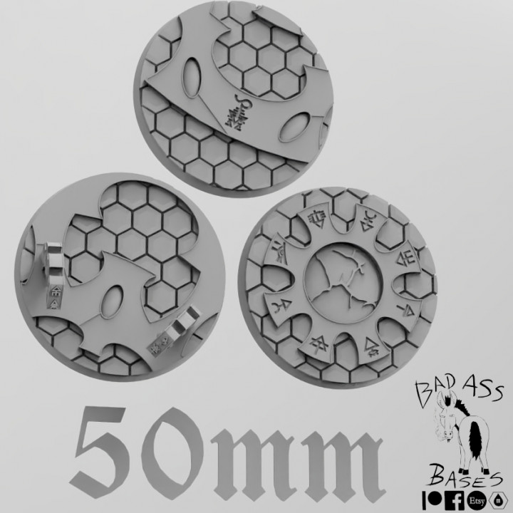 3D Printable Arcane Focus Base Bundle by Badassbases