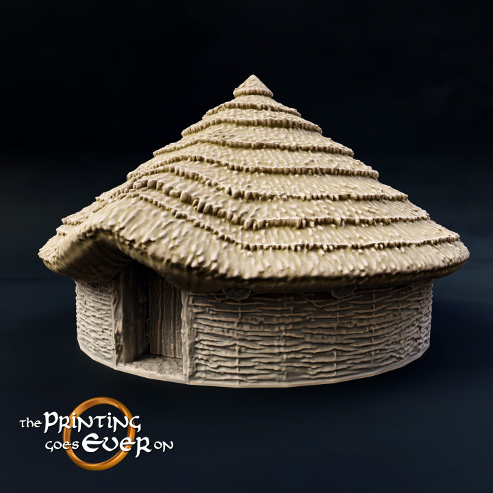 3D Printable Primitive Village - 4 Iron Age Hut Models - Supportless by ...