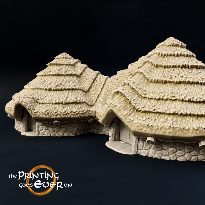 3D Printable Primitive Village - 4 Iron Age Hut Models - Supportless by ...