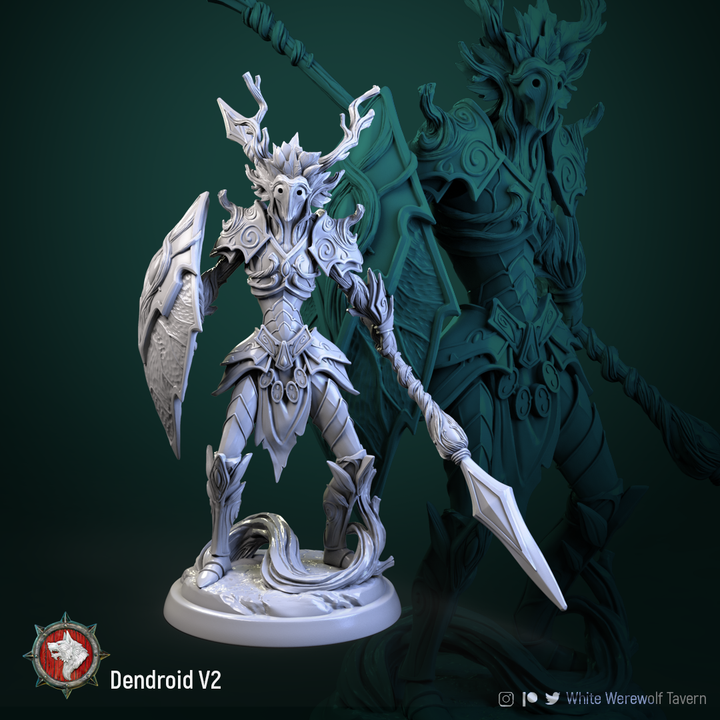 3D Printable Dendroid warriors 32mm pre-supported by White Werewolf Tavern