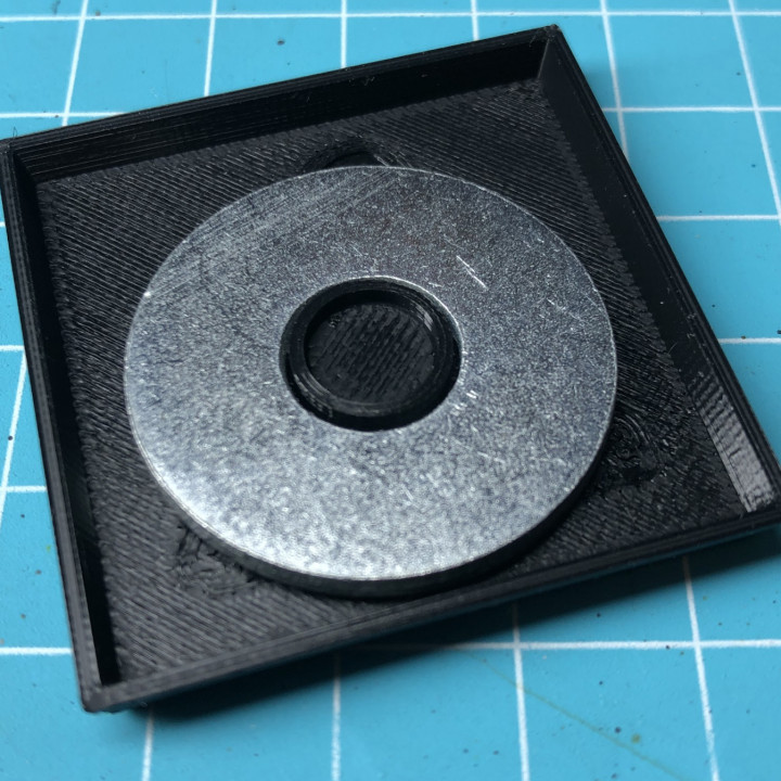 3D Printable 40mm square base (Magnetic) by Raven Miniatures