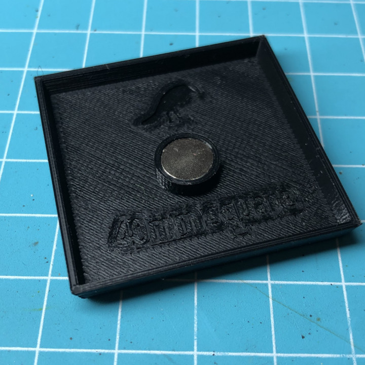 3D Printable 40mm square base (Magnetic) by Raven Miniatures