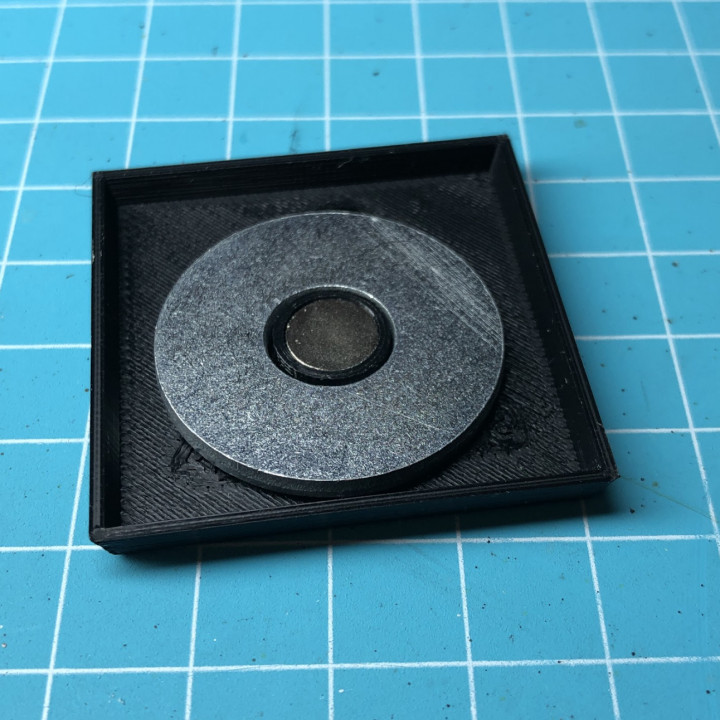 3D Printable 40mm square base (Magnetic) by Raven Miniatures