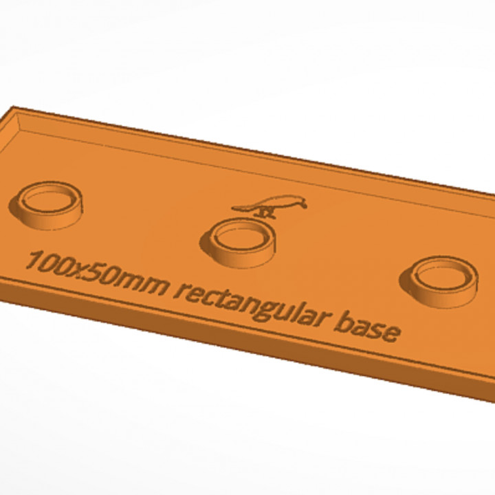 3D Printable Full Set of Square and Rectangle Bases by Raven Miniatures