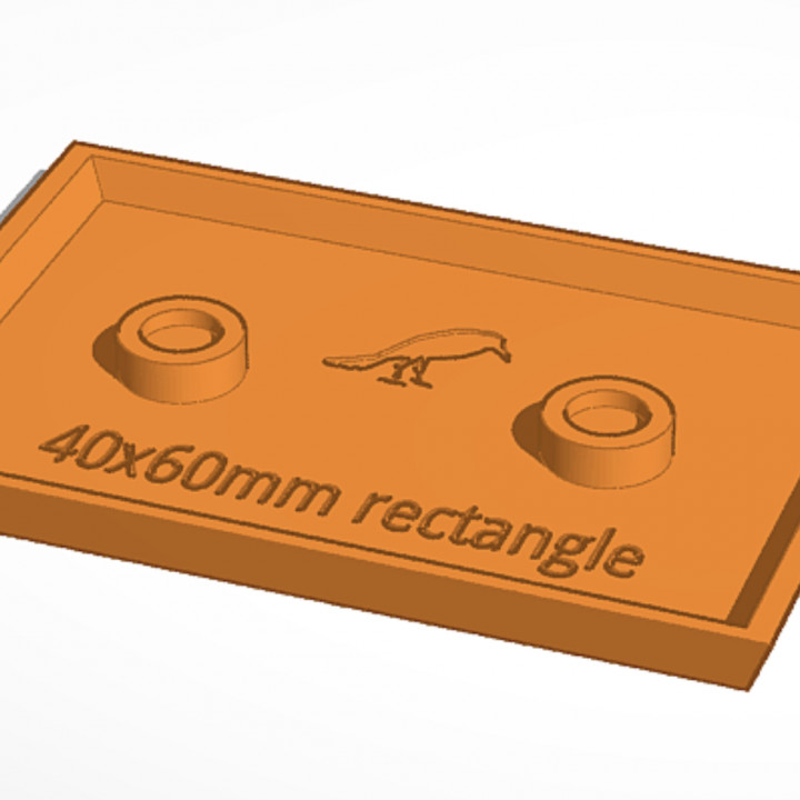 3D Printable Full Set of Square and Rectangle Bases by Raven Miniatures