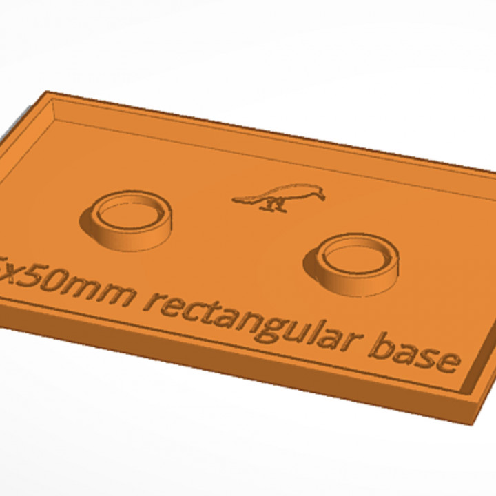 3D Printable Full Set of Square and Rectangle Bases by Raven Miniatures